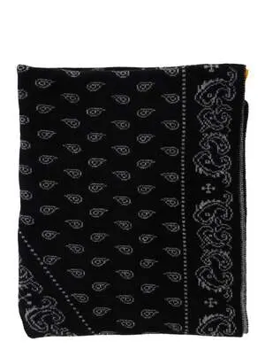 Guest In Residence Scarf 'the Wild Rag' With Fringes In Tech Fabric For - Black