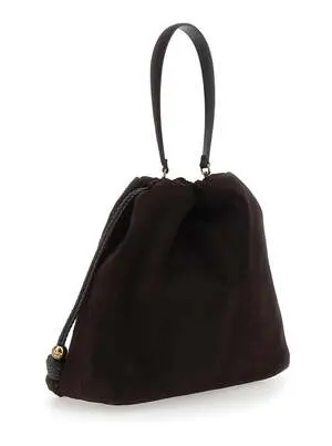 Etro Kalispera' Shoulder Bag With Drawstring Closure And Embroidery In Suede For