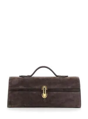 Savette Slim Simmetry' Handbag With Top Handle In Suede For - Brown