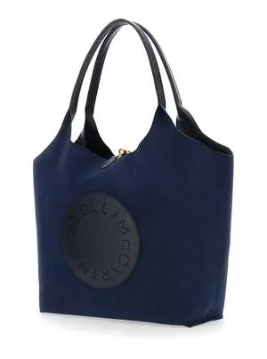 Stella McCartney Reversible Tote Bag With Alter Mat And Alter Suede In Blue Polyester For - Multicolor