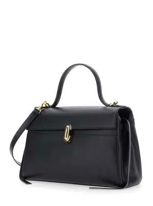 Savette Handbag Soft Symmetry With Smooth Black Calf Leather For
