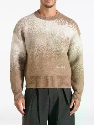 Manière De Voir Yani Ombré Wool Crewneck Sweater Beige - Brown