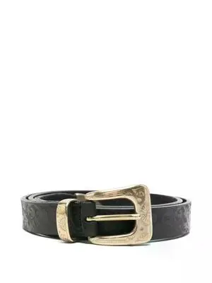 DA.D Embossed-leather Belt - Black