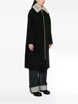 Herno Faux-fur Collar Zip-up Coat
