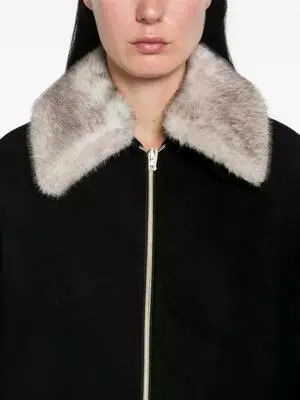 Herno Faux-fur Collar Zip-up Coat