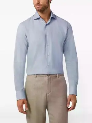 Paul & Shark Cotton Flannel-texture Shirt - Blue