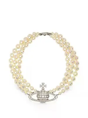 VIVIENNE WESTWOOD Orb Pearl-embellished Necklace - Neutrals