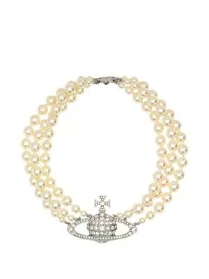 VIVIENNE WESTWOOD Orb Pearl-embellished Necklace - Neutrals