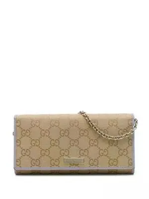 Gucci 2000-2015 Gg Canvas Wallet On Chain Shoulder Bag - Neutrals