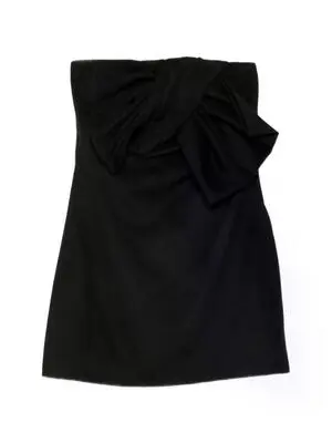 7 For All Mankind Bow-detail Strapless Mini Dress - Black