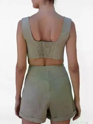 Le Kasha Cesare Pleated Linen Shorts