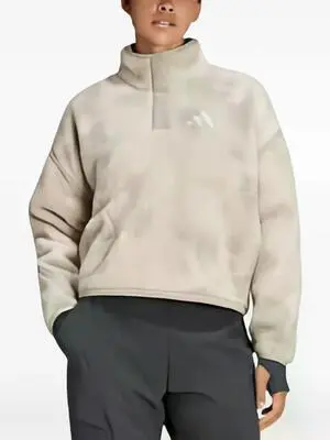 Adidas Logo-embroidered Sweater - Neutrals
