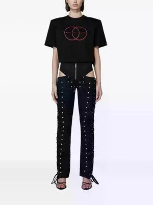 SRVC STUDIO Graphic-print T-shirt - Black