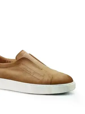 Santoni Suede Slip-on Sneakers