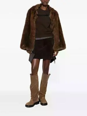 JUUN.J Faux-fur Cropped-length Jacket - Brown