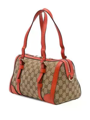 Gucci 2016-2026 Small Gg Canvas Belted Boston Bag Satchel