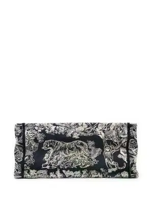 Dior 2021 Medium Canvas Embroidered Reverse Dioriviera Toile De Jouy Book Tote Bag - Blue