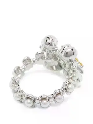 YVMIN Crystal-embellished Sterling Ring