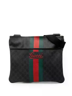 Gucci 2000-2015 Gg Supreme Web Crossbody Bag - Grey