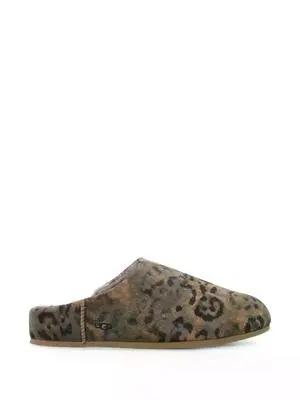 UGG Elea Spotted Leather Slippers - Neutrals