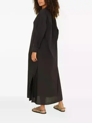 Xirena Boden Side-slit Maxi Shirt Dress - Black
