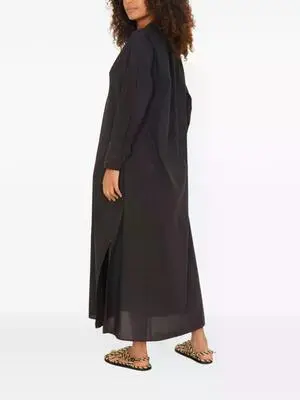 Xirena Boden Side-slit Maxi Shirt Dress - Black