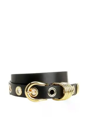 DEHANCHE Rivet Leather Belt - Black