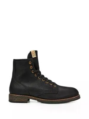 Visvim Lace-up Leather Boots - Black