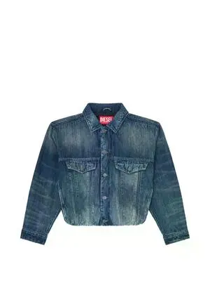 DIESEL® Elasticated Trucker Jacket In Denim