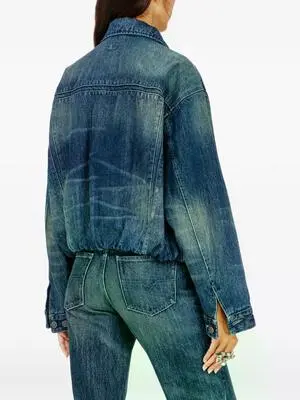 DIESEL® Elasticated Trucker Jacket In Denim