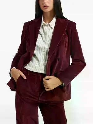 Max Mara Catanga Corduroy Double-breasted Jacket - Red