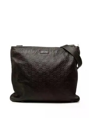 Gucci 2000-2015 Guccissima Crossbody Bag - Brown