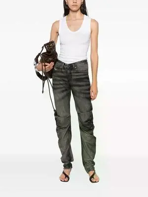 DIESEL® Faded-effect Panelled Jeans - Grey