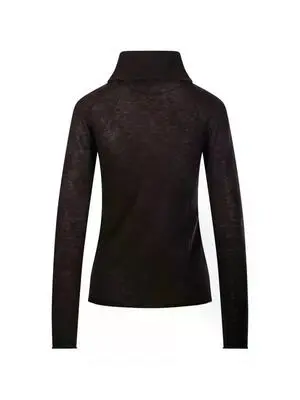 ROBERTO COLLINA Roll-neck Raglan-sleeve Sweater - Brown