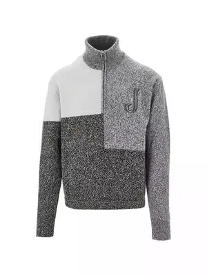 Jacquemus Patchwork Logo-embroidered Sweater - Grey