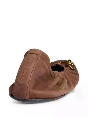 Gucci Prima Horsebit Leather Ballet Flats