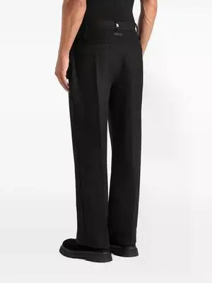 Manière De Voir Dorian In Herringbone-brushed Wool Pleated Trousers