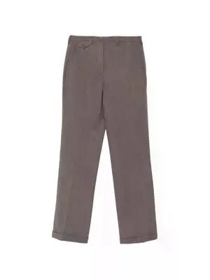 Seventy Button-flap Turn-up Trousers - Brown