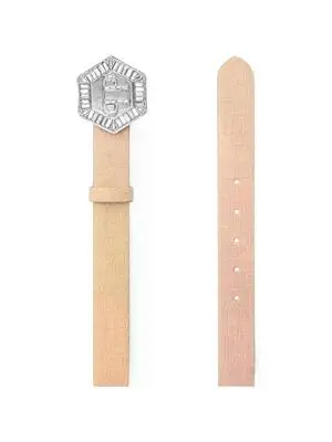 Philipp Plein Nubuck Belt Cocco - Neutrals