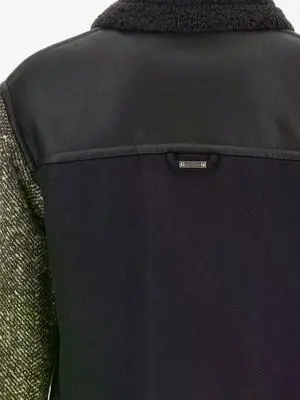 Iceberg Faux-leather Panel Jacket - Black