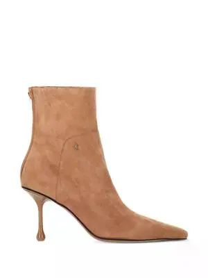 JIMMY CHOO Cycas Suede Ankle Boots - Neutrals