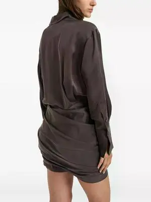 Andamane Andrea Draped Shirt Mini Dress