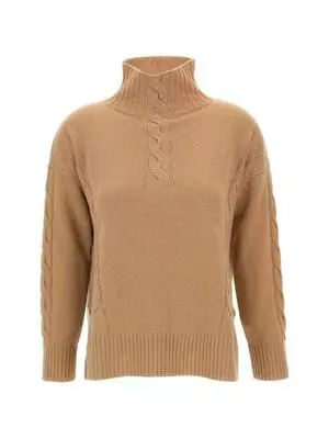 KANGRA Cable-knit High-neck Sweater - Neutrals
