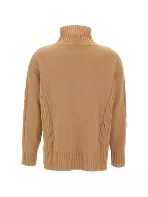 KANGRA Cable-knit High-neck Sweater