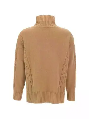 KANGRA Cable-knit High-neck Sweater - Neutrals