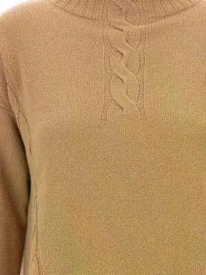 KANGRA Cable-knit High-neck Sweater - Neutrals
