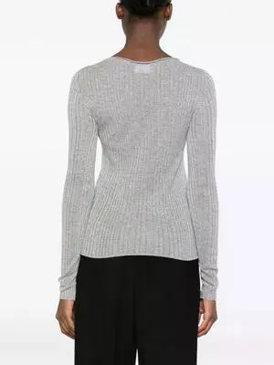 AROVESCIO Lurex Ribbed-knit Sweater