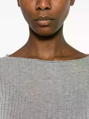 AROVESCIO Lurex Ribbed-knit Sweater