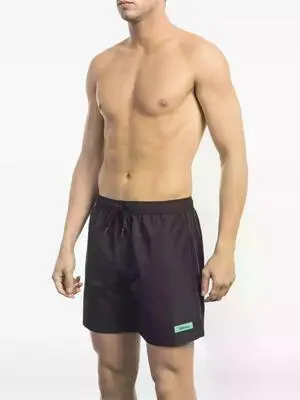 BIKKEMBERGS Logo-print Drawstring Swim Shorts - Black