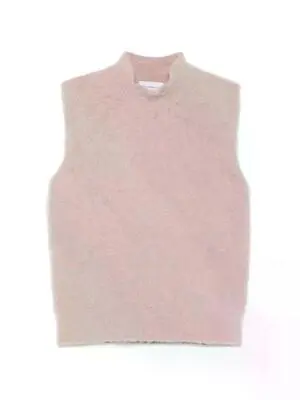 AROVESCIO High-neck Knit Sleeveless Top - Pink
